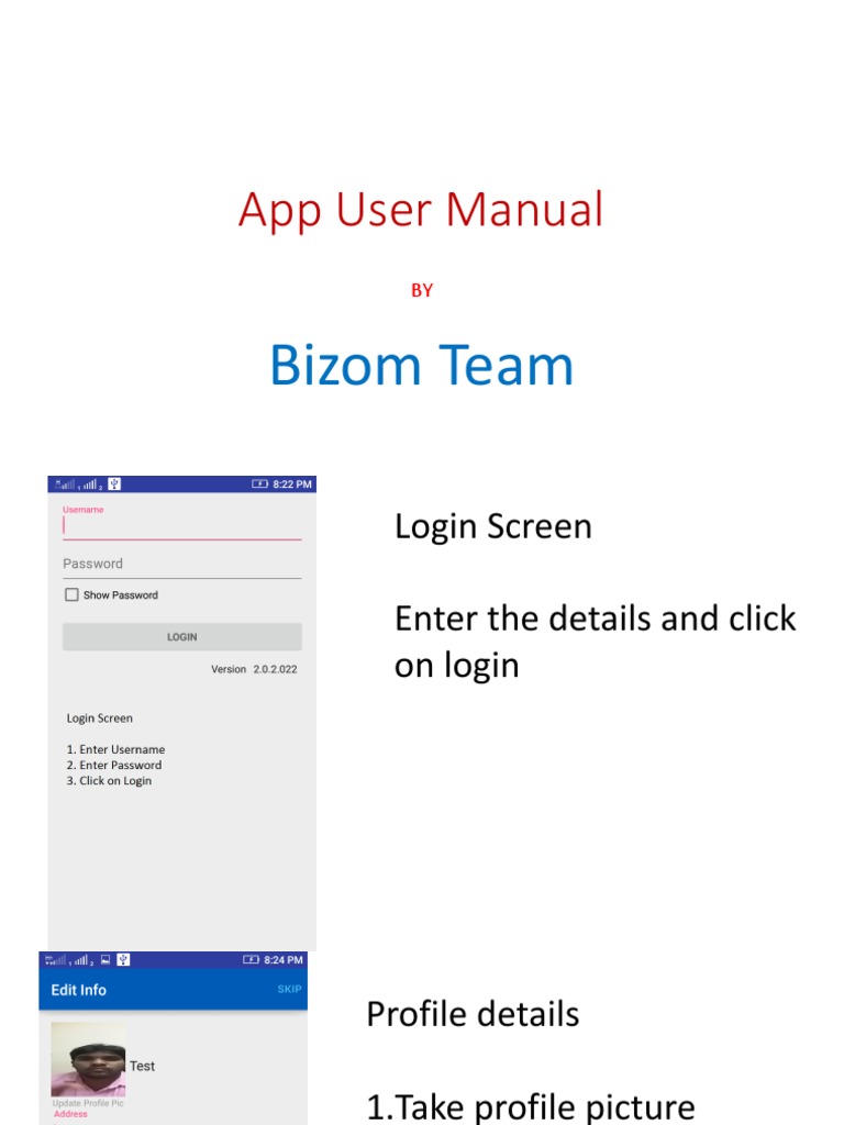 App User Manual: Bizom Team | PDF | Cyberspace | Software