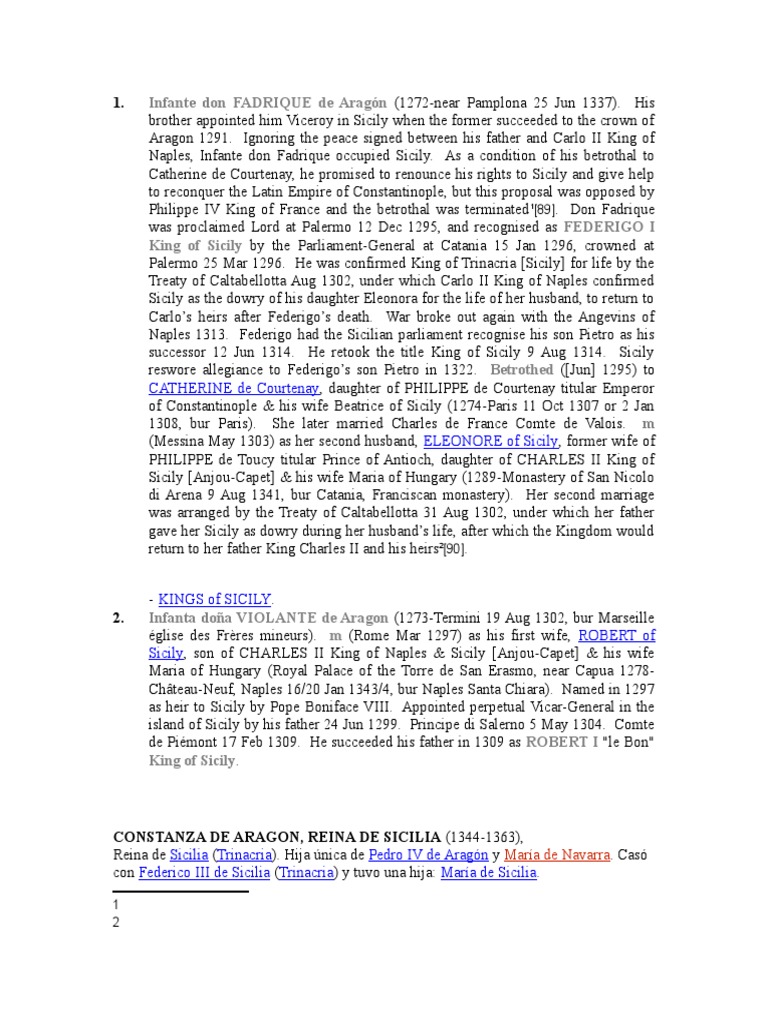 Reyes de Sicilia | PDF | Sicily | Monarch