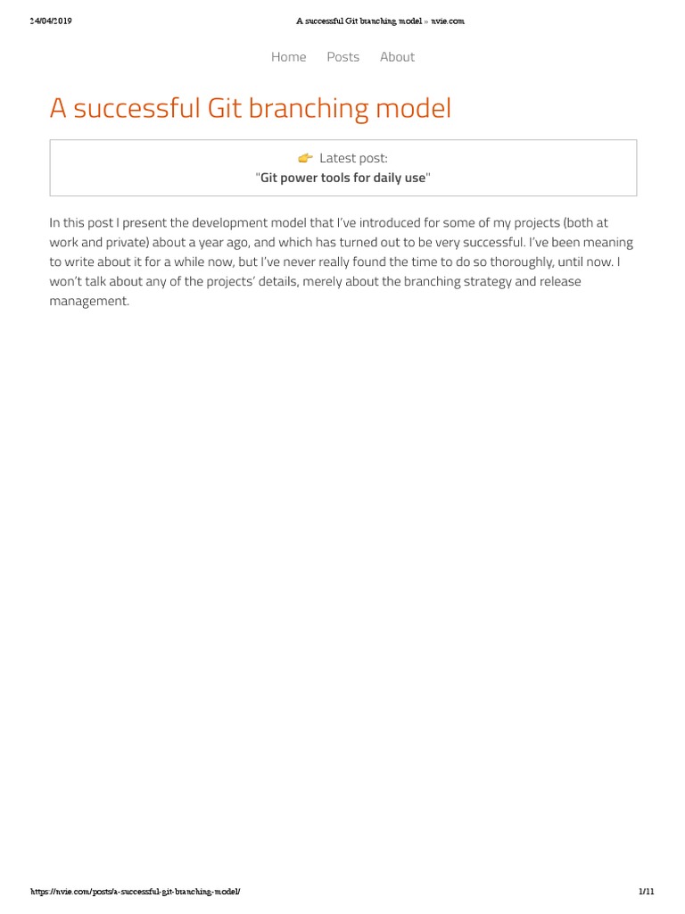 A Successful Git Branching Model | PDF | Software Development | Software Engineering