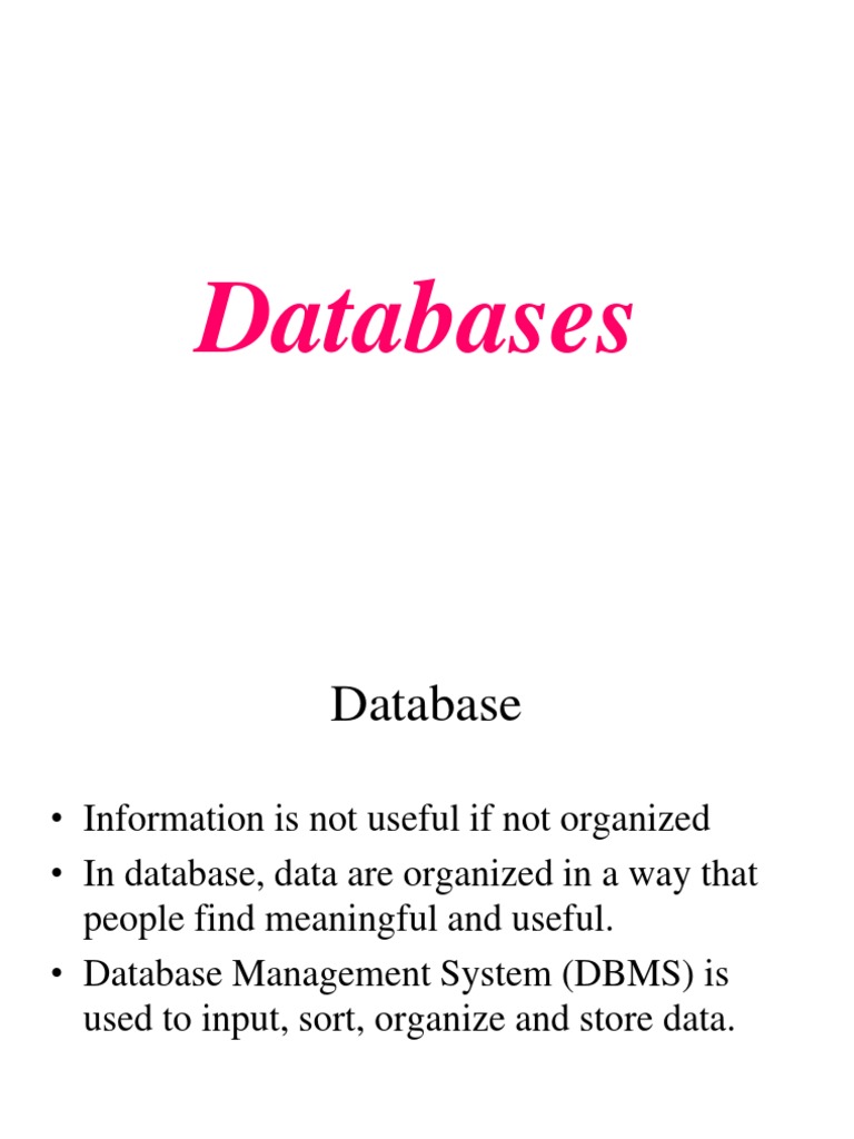 Database Pdf Relational Database Databases