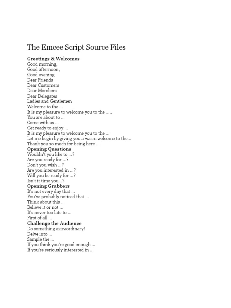 The Emcee Script Source Files | PDF
