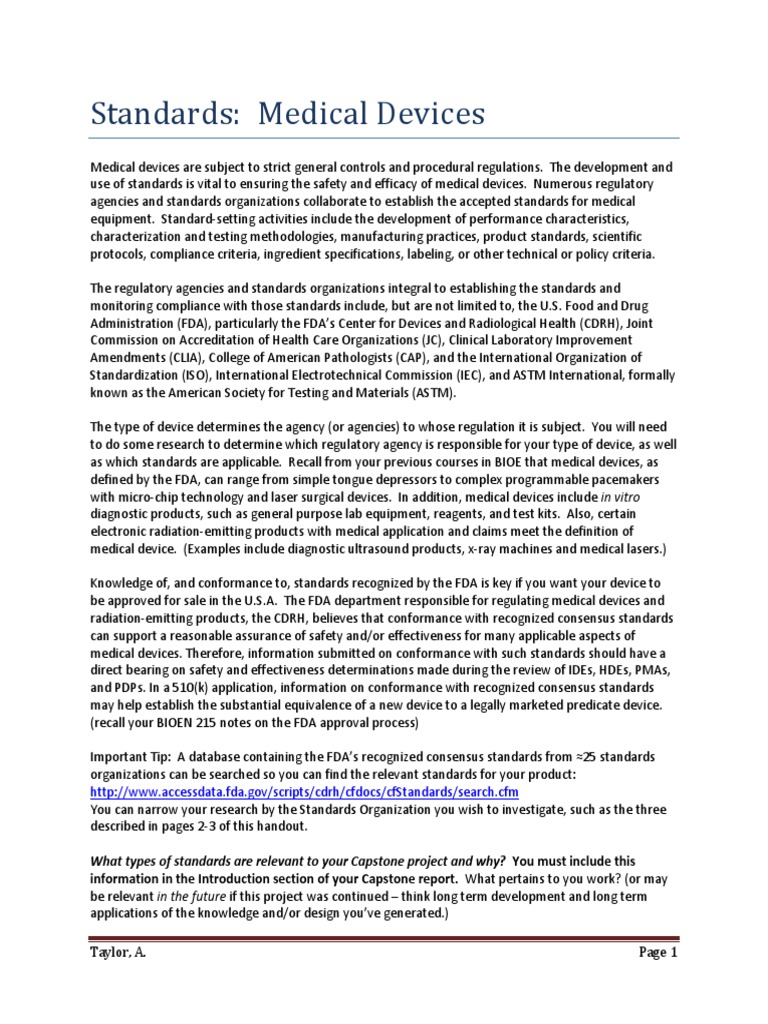 Standards: Medical Devices | PDF | Medical Device | International Electrotechnical Commission