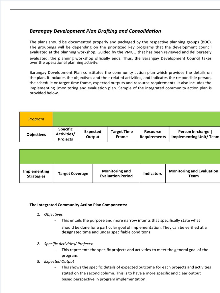 Vdocuments - MX Barangay Development Plan Sample | PDF | Economic ...