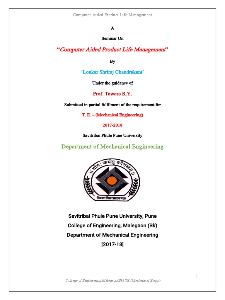 PLM Report 1 | PDF