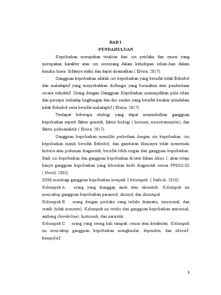 Referat Gangguan Kepribadian | PDF