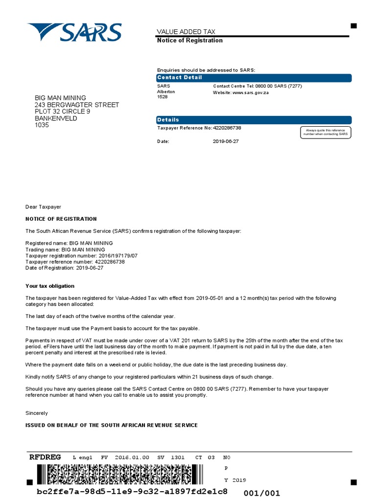 Value Added Tax Registration | PDF | Value Added Tax | Taxpayer