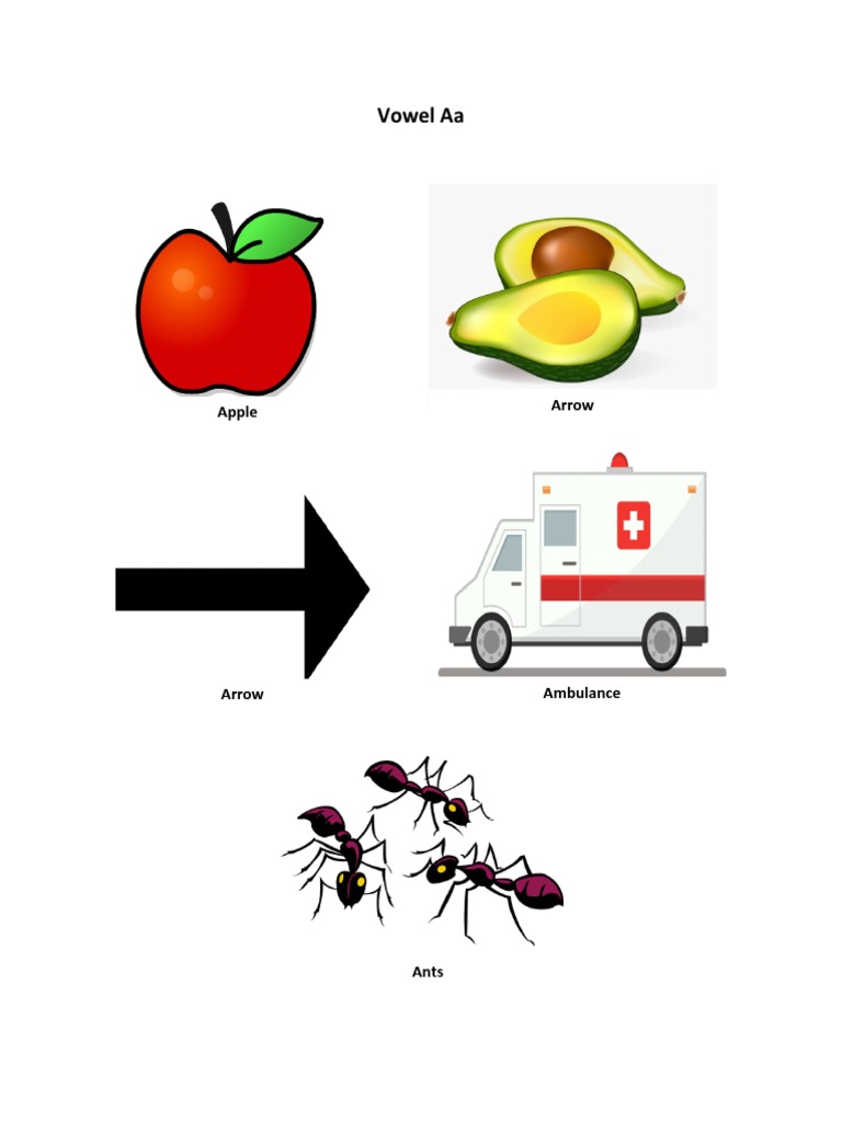 Vowel Aa: Arrow Apple | PDF