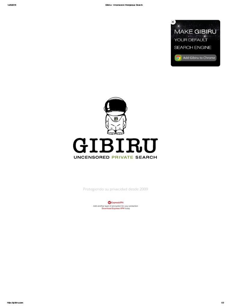 Gibiru - Uncensored Anonymous Search | PDF | Censorship | Web Search Engine