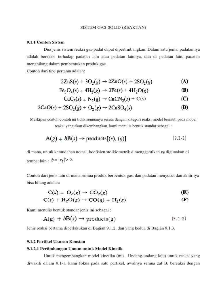 Reaksi Gas Padat | PDF