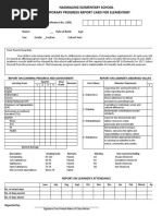 Temporary Progress Report Card For Elementary and Jhs 2 | PDF | Learning | Behavior Modification