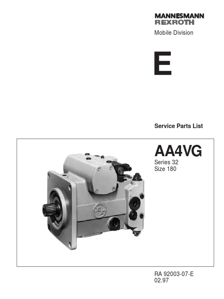 Aa4vg Series 32 Size 180 Parts | PDF | Electrical Connector ...
