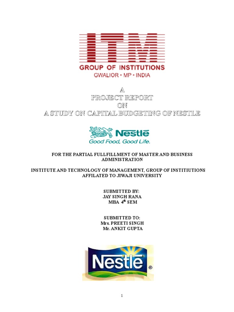 Project On Nestle | PDF | Nestlé | Marketing
