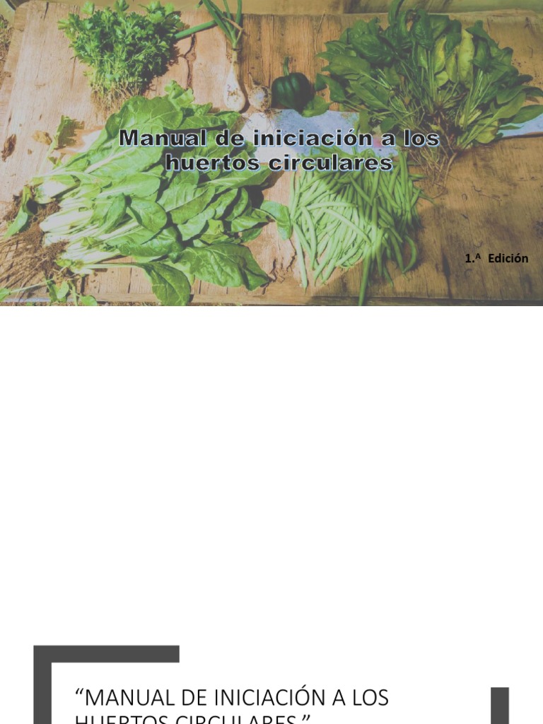 Manual de Iniciación A Los Huertos Circulares | PDF | Huerta | Agricultura