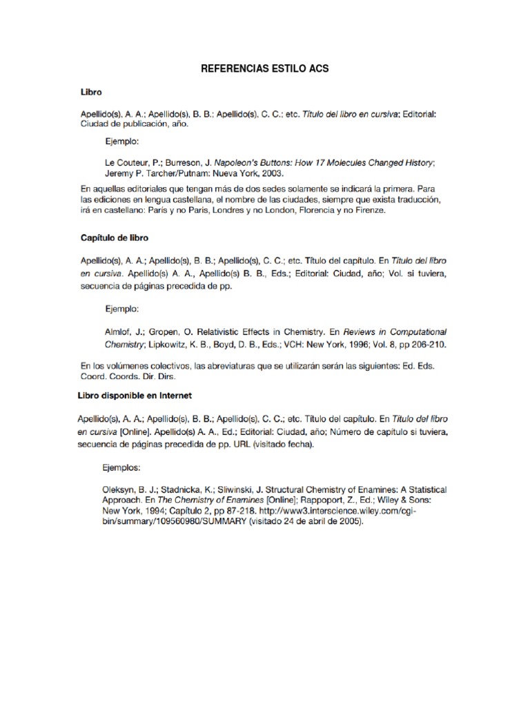 Referencias Estilo Acs | PDF