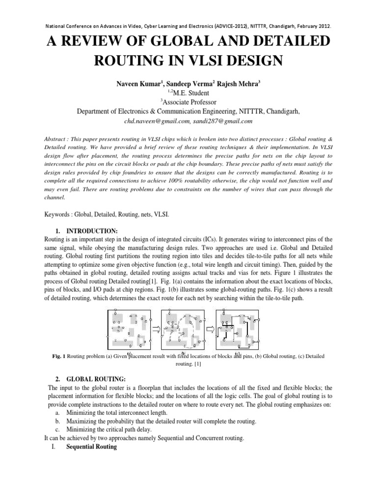 A Review of Global and Detailed Routing PDF | PDF | Routing ...