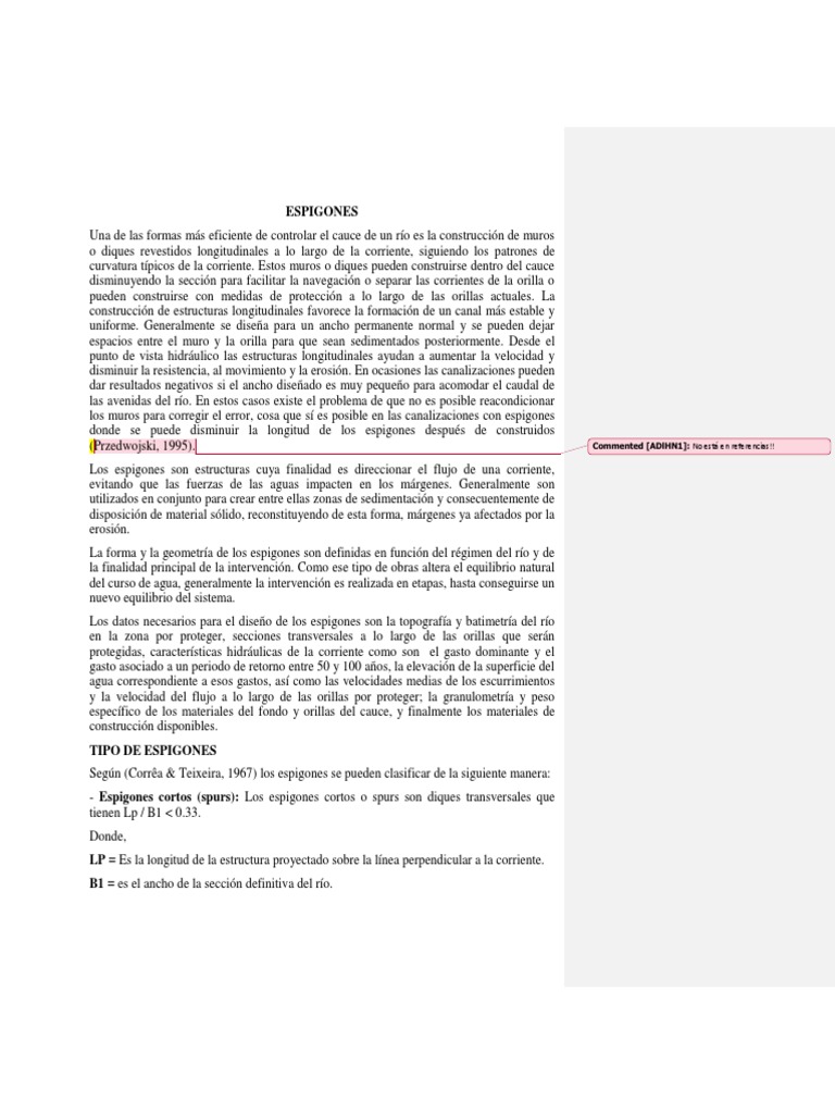 Espigones | PDF | Canal | Río