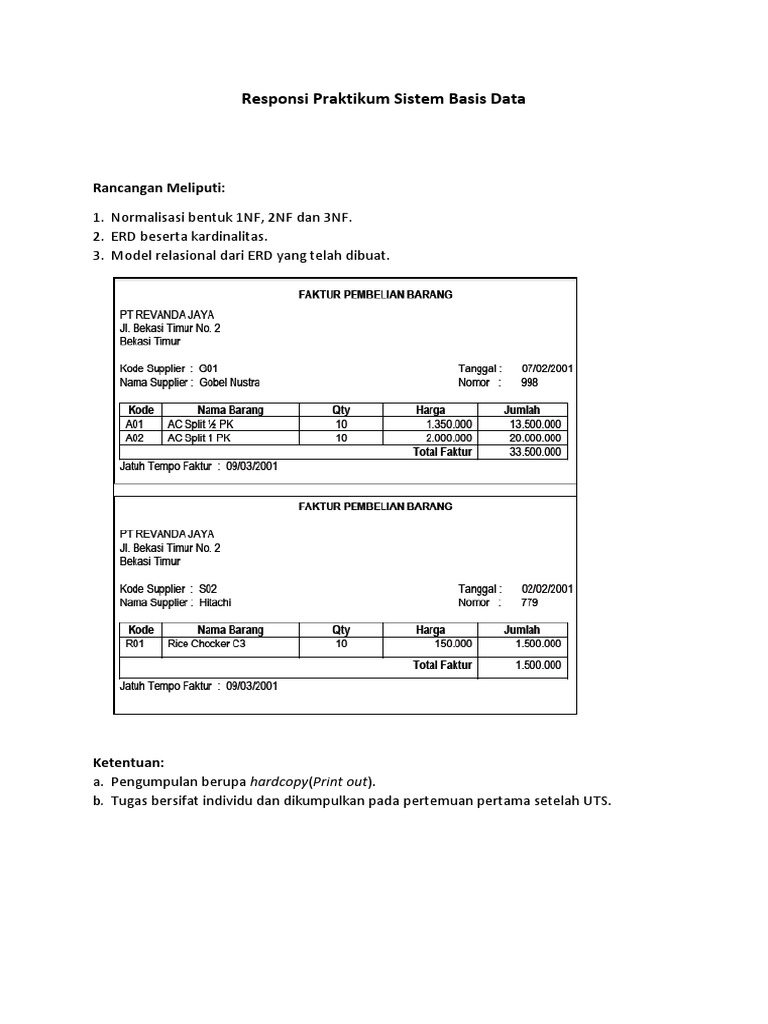 Responsi Praktikum Sistem Basis Data PDF | PDF | Metode & Bahan Ajar