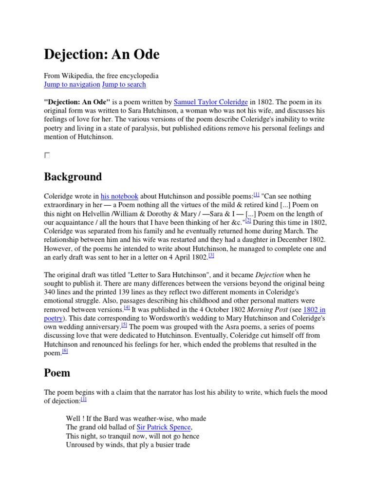 Dejection | PDF | Poetry