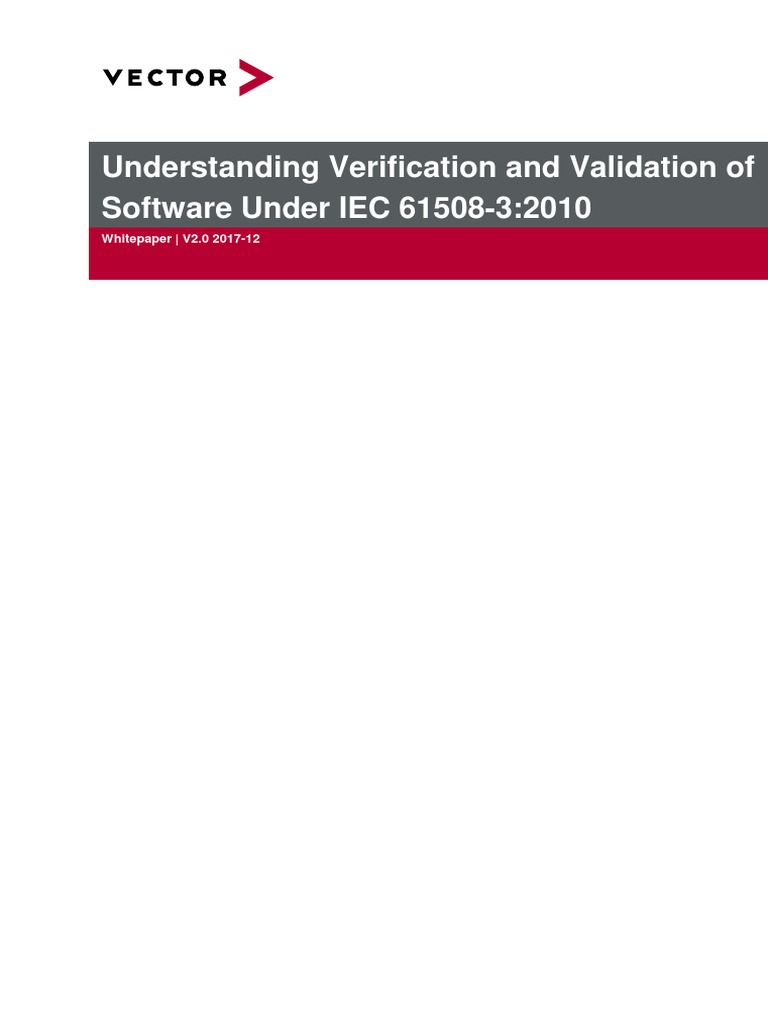 Understanding Verification Validation of Software Under IEC-61508 v2.0 ...
