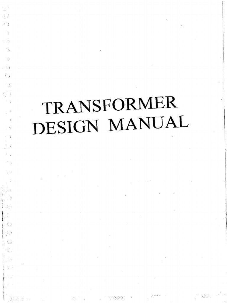 Transformer Design Manual PDF | PDF