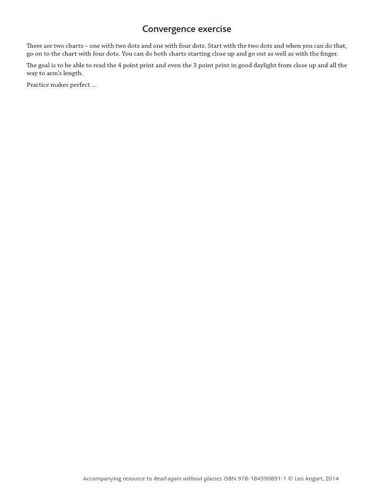 1715 Convergence Exercises | PDF | Visual Perception | Mind
