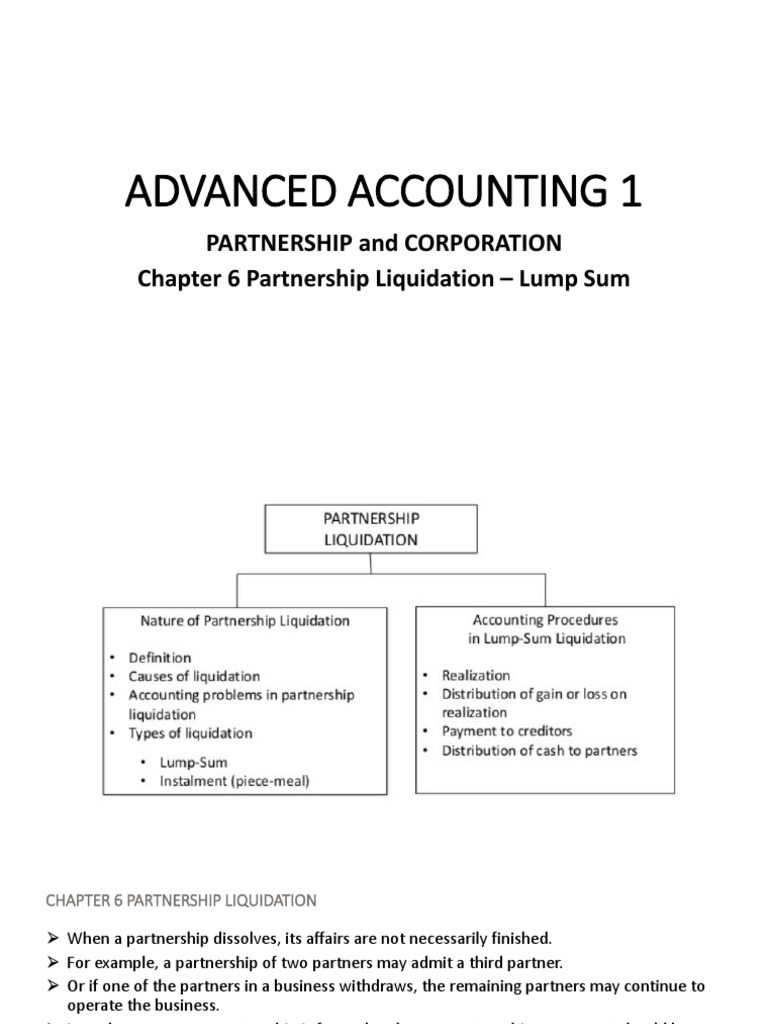 Partnership Liquidation Procedures | PDF | Partnership | Debits And Credits