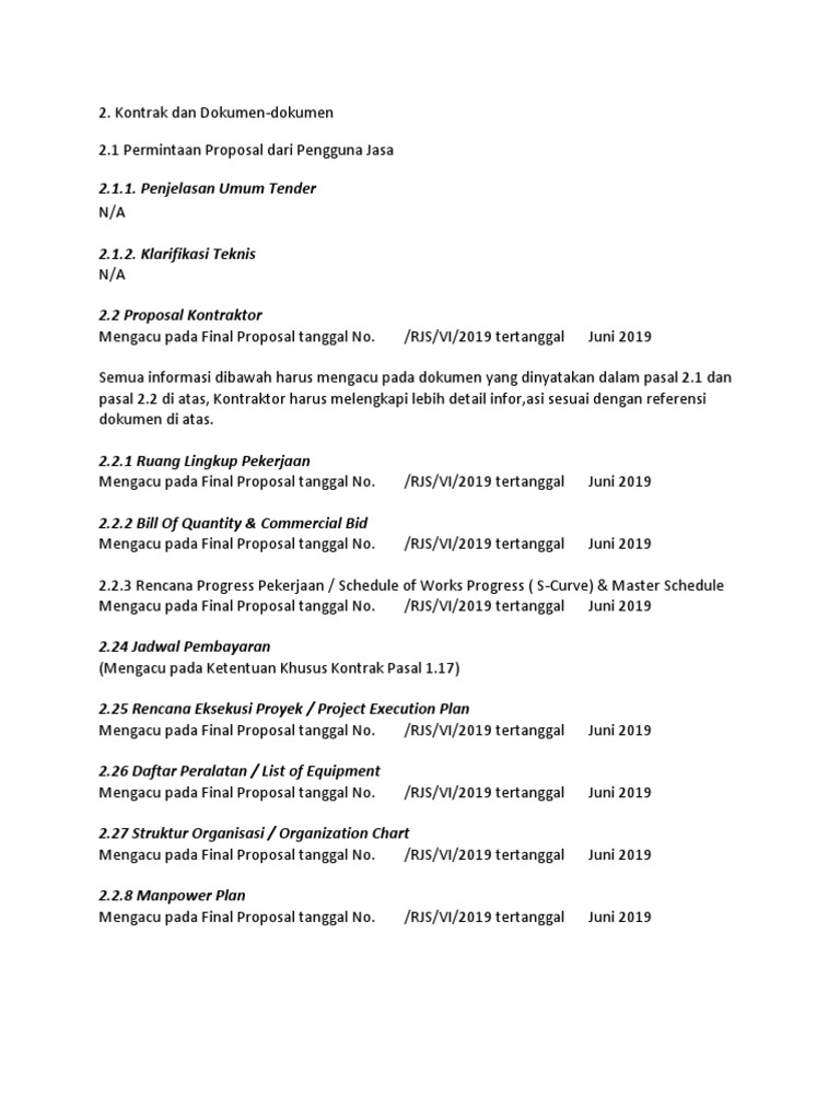 Contoh PKS Kerjasama Proyek Jalan | PDF