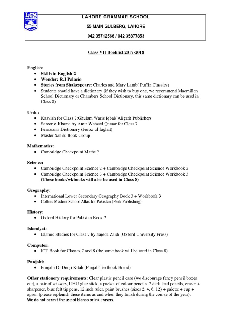 Book List PDF