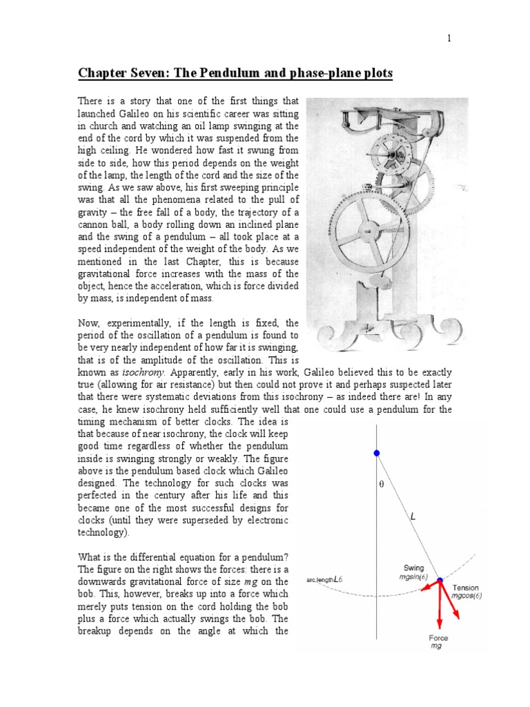 Chapter Seven: The Pendulum and Phase-Plane Plots | PDF | Pendulum | Orbit