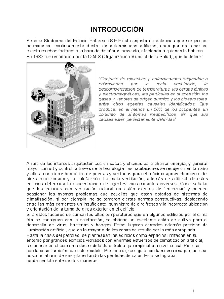 Sindrome Del Edificio Enfermo | PDF | Amianto | Humedad relativa