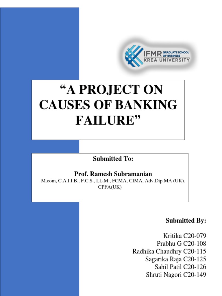 Causes of Banking Failure in India | PDF | Reserve Bank Of India ...