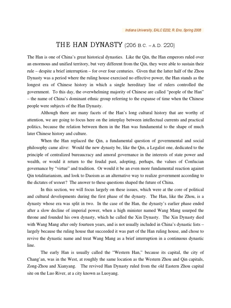 09 Han PDF | PDF | Confucianism | Han Dynasty