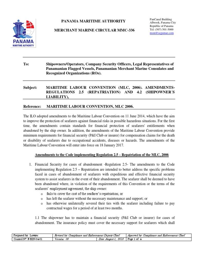 Circular Panama 336 | PDF | International Labour Organization | Insurance