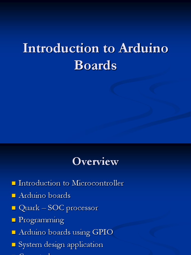 Introduction To Arduino Boards | PDF | Microcontroller | Central Processing Unit