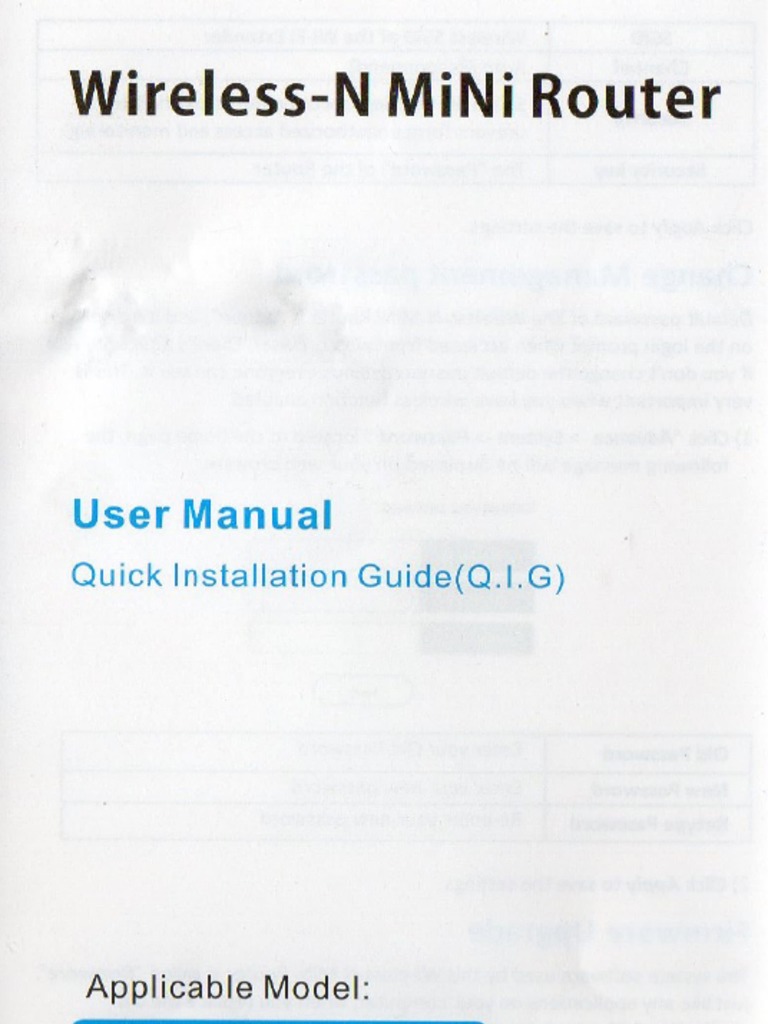 WIFIMini Router User Manual | PDF