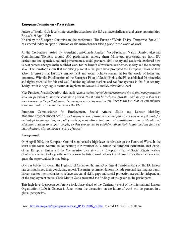 European Commission - Press Release | PDF | European Union | European ...