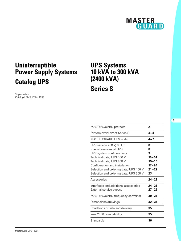 Catalogo Masterguard Siemens 2 - 10 A 2400 Kva | PDF | Power Inverter ...