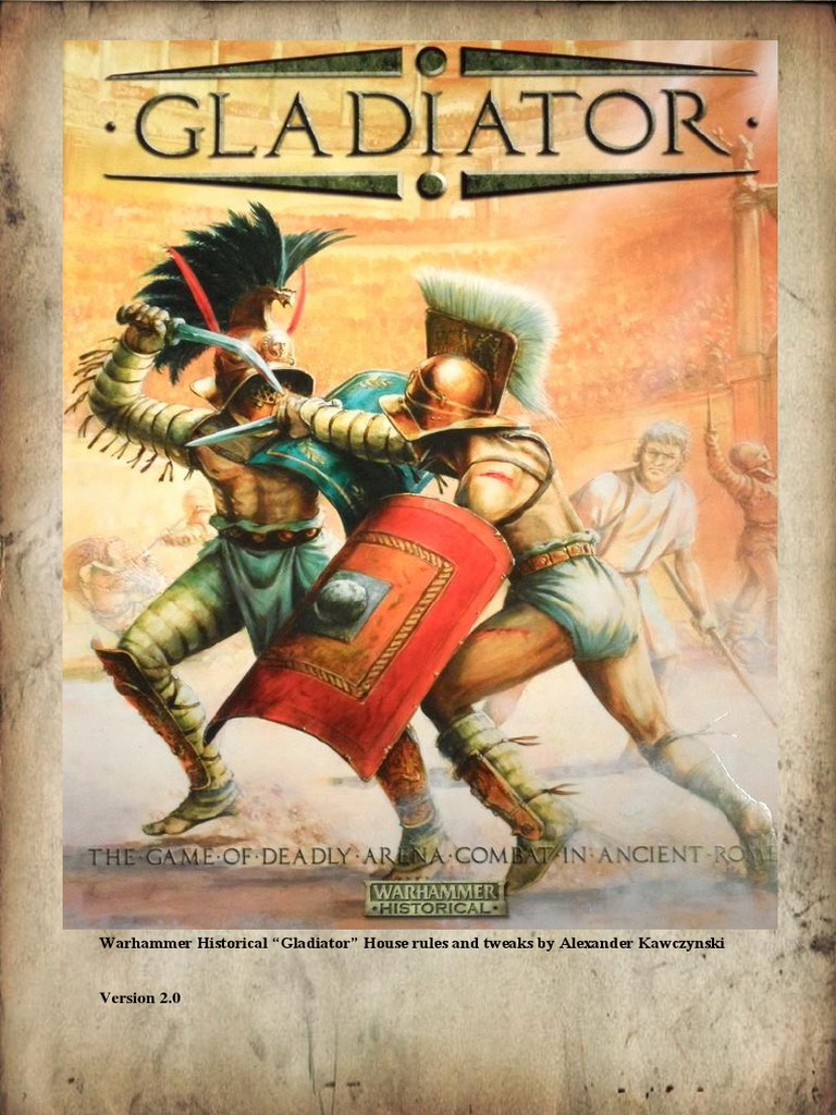 Warhammer Historical Gladiator House Rules v.2.0 Full Color | Gladiator ...