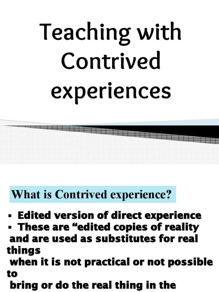 Teaching With Contrived Experiences | PDF