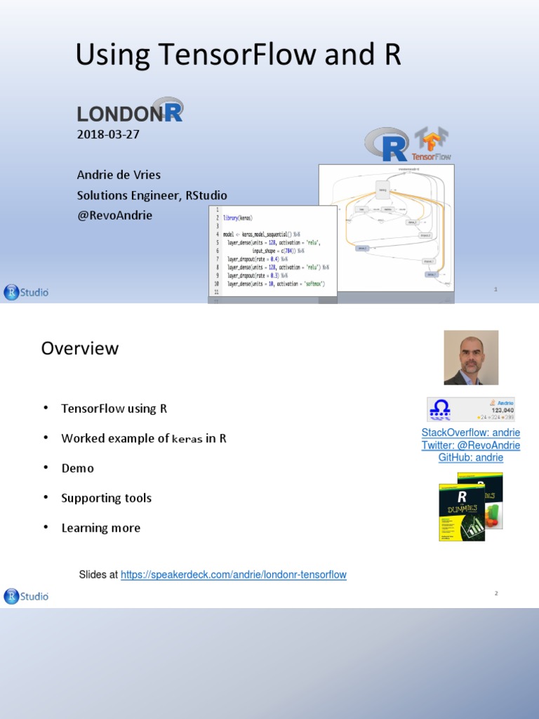 TensorFlow With R | PDF | Deep Learning | Application Programming Interface