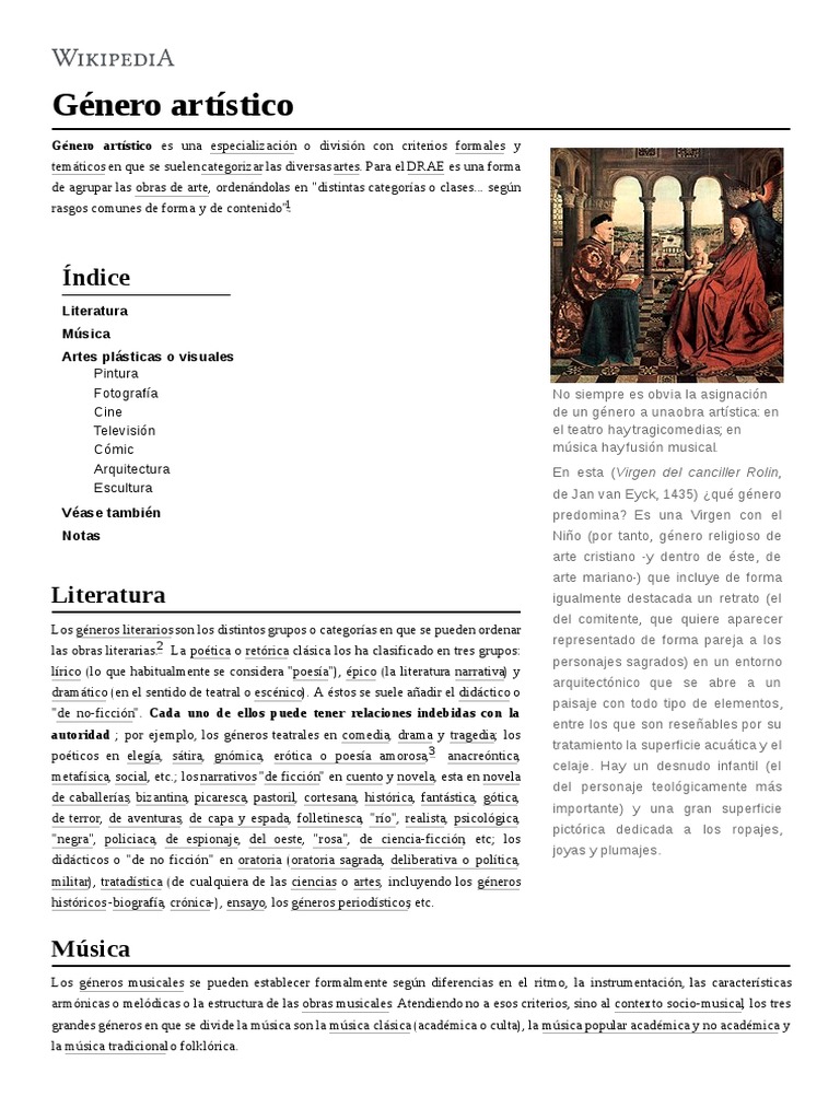 Género Artístico | PDF | Pinturas | Escultura