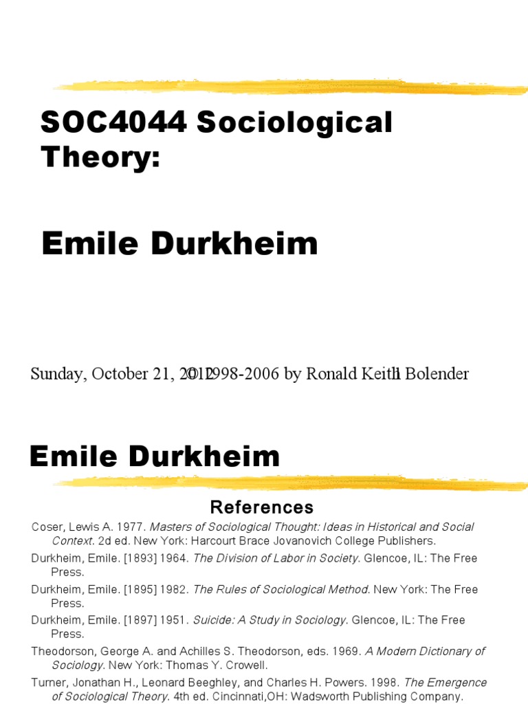 Functionalism Theory | PDF | Émile Durkheim | Sociological Theories