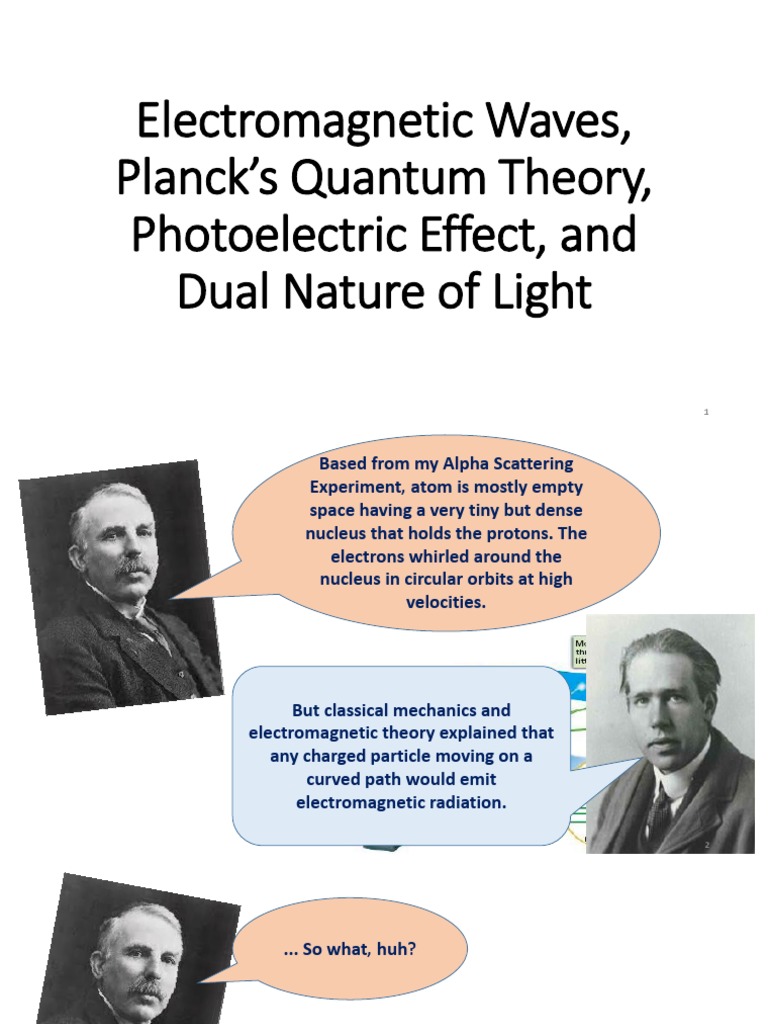 Electromagnetic Waves, Planck's Quantum Theory, Photoelectric Effect ...