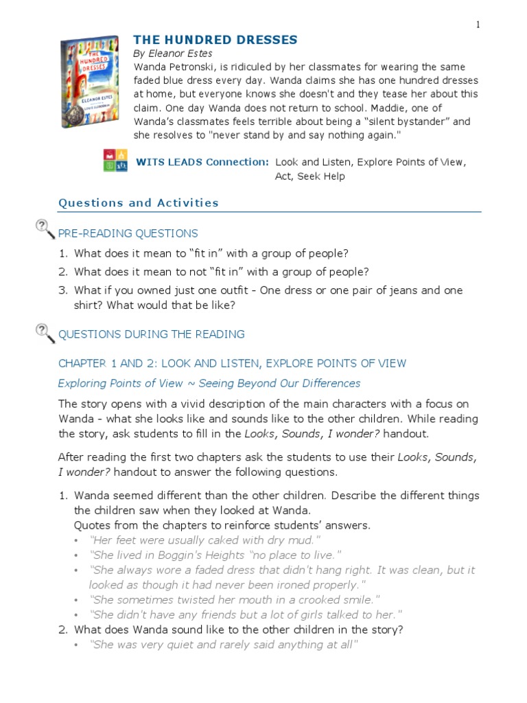 The Hundred Dresses 1 | PDF | Courage | Fear