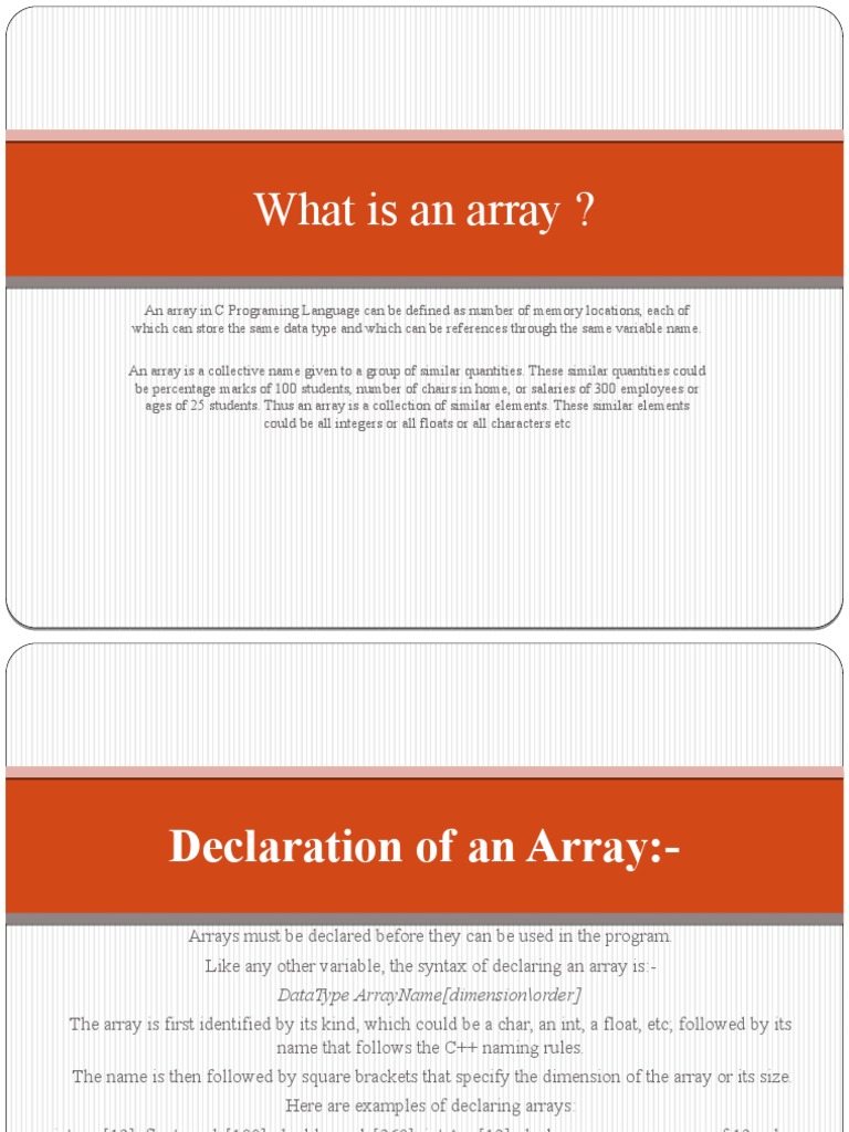 What Is An Array | PDF | Areas Of Computer Science | Array Data Structure