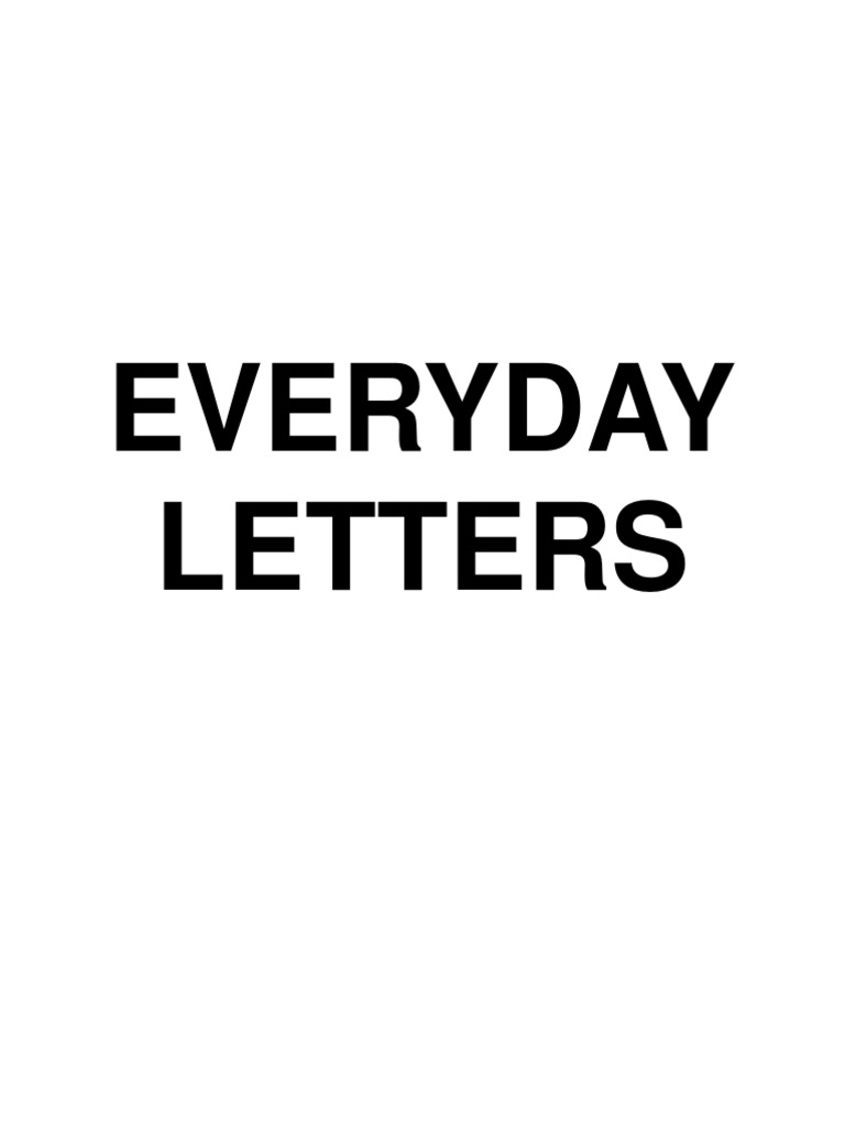Everyday Letters | PDF | Business