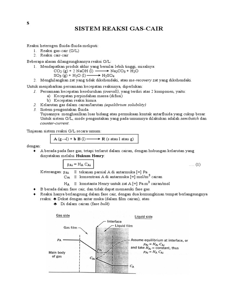 Reaksi Gas Cair | PDF