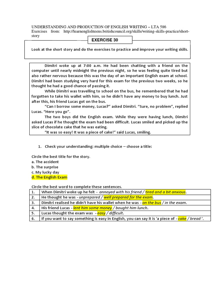 Exercise 30 - Answer | PDF