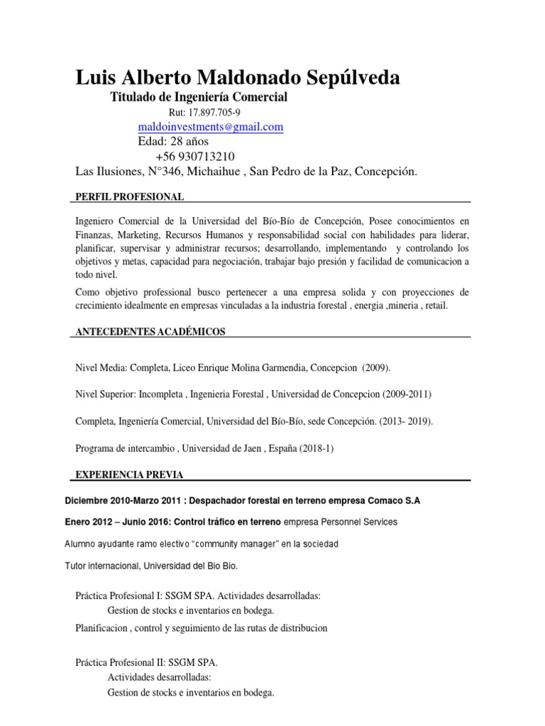 CV Luis Javier | PDF | Ingeniería | Planificación