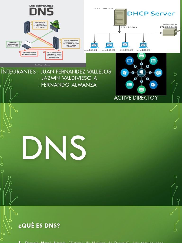DNS, DHCP, Active Directory | PDF | Directorio Activo | sistema de nombres de dominio